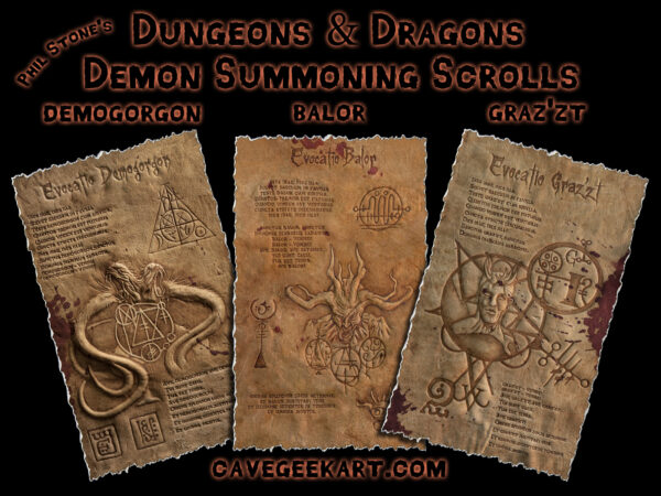 Dungeons & Dragons Demon Summoning Scrolls - Cave Geek Art