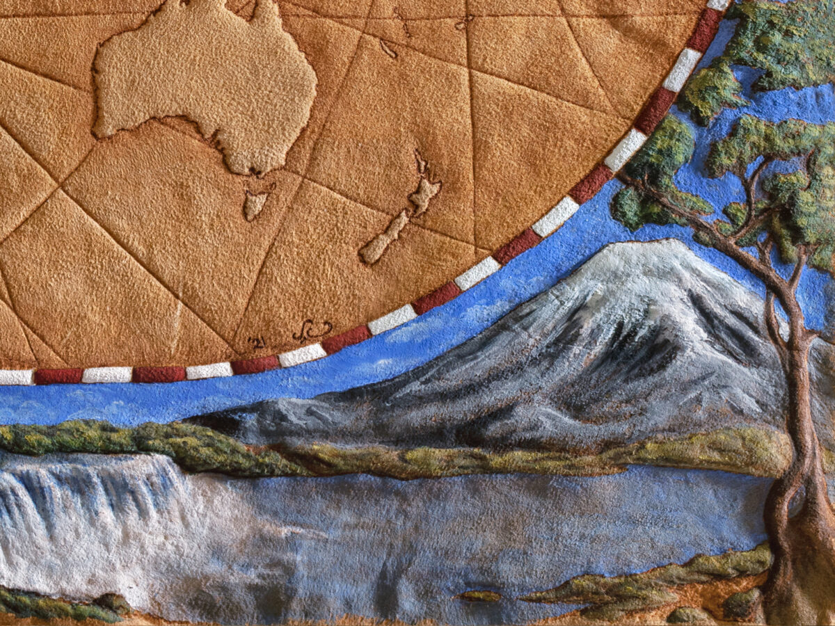 Earth's Natural Wonders Color World Map Reproduction - Cave Geek Art