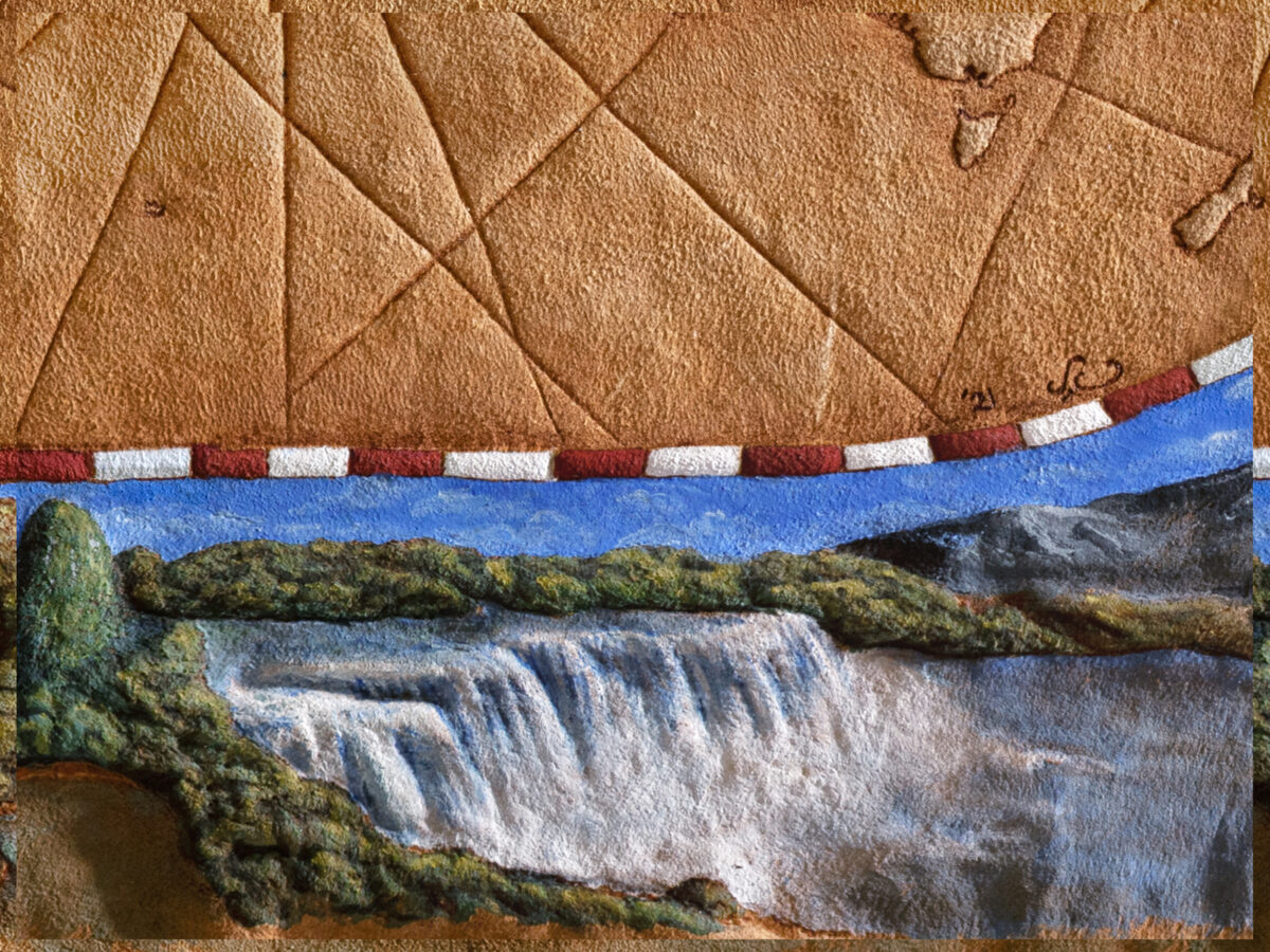 Earth's Natural Wonders Color World Map Reproduction - Cave Geek Art