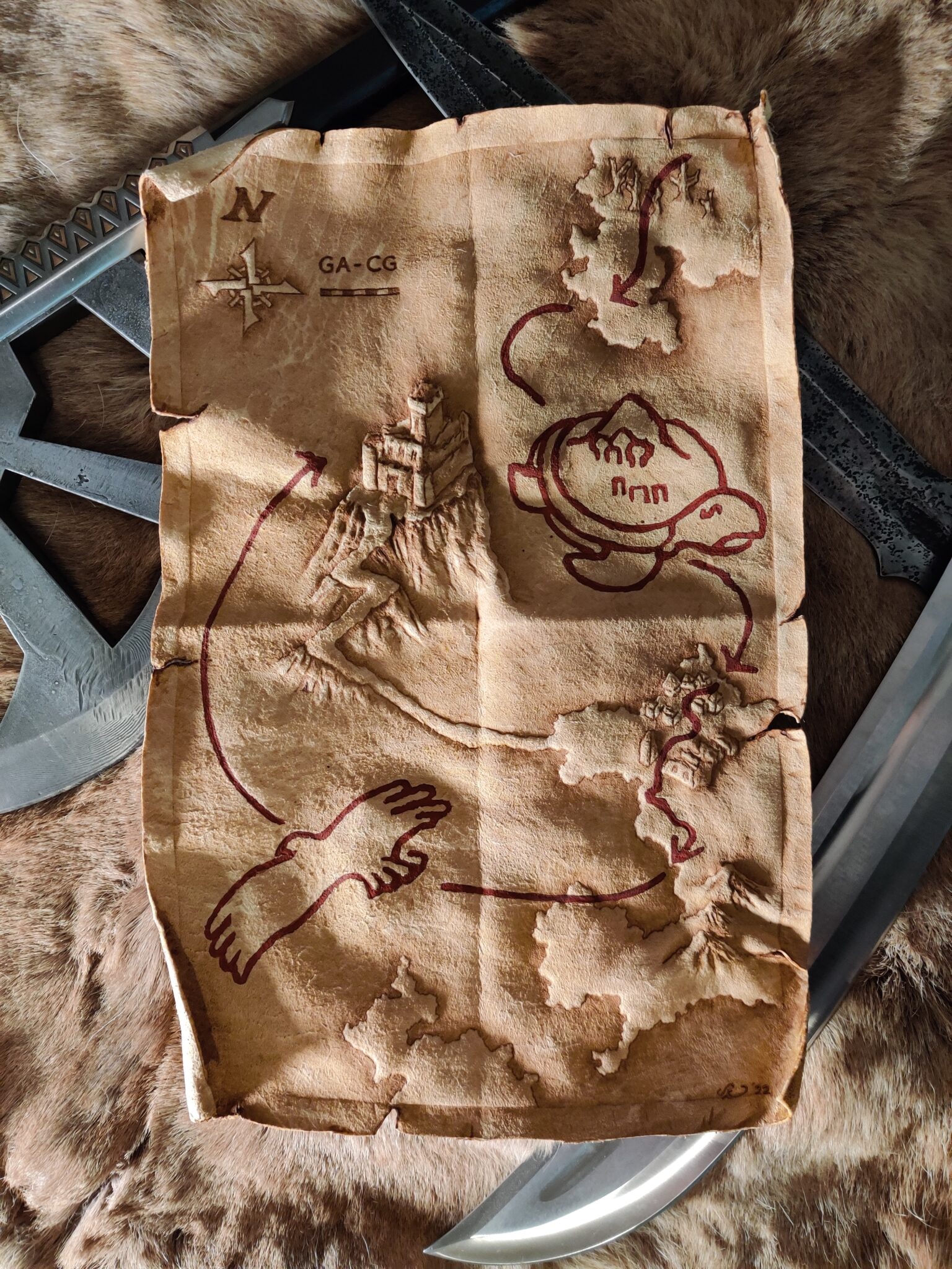 Golden Axe Map Reproduction - Cave Geek Art