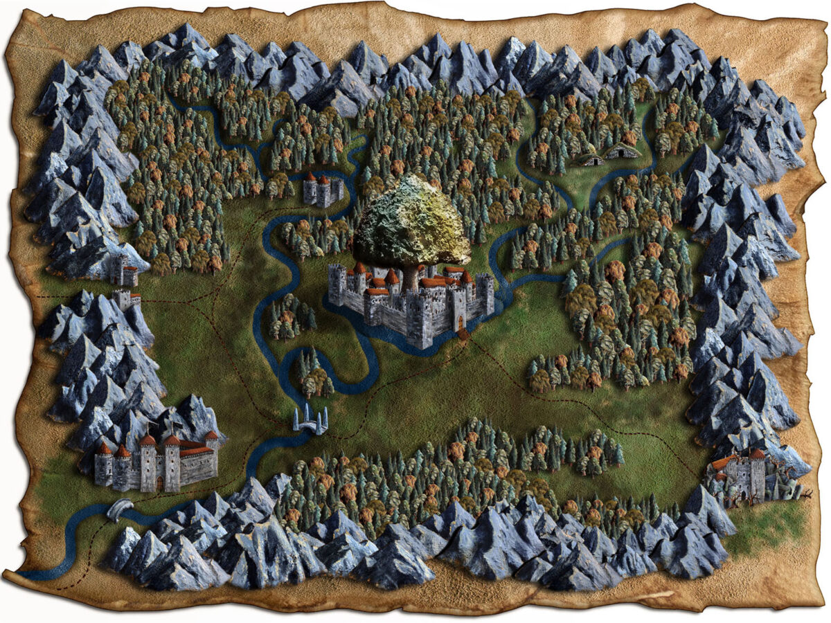 Hidden Valleys Map Digital Asset Pack - Cave Geek Art