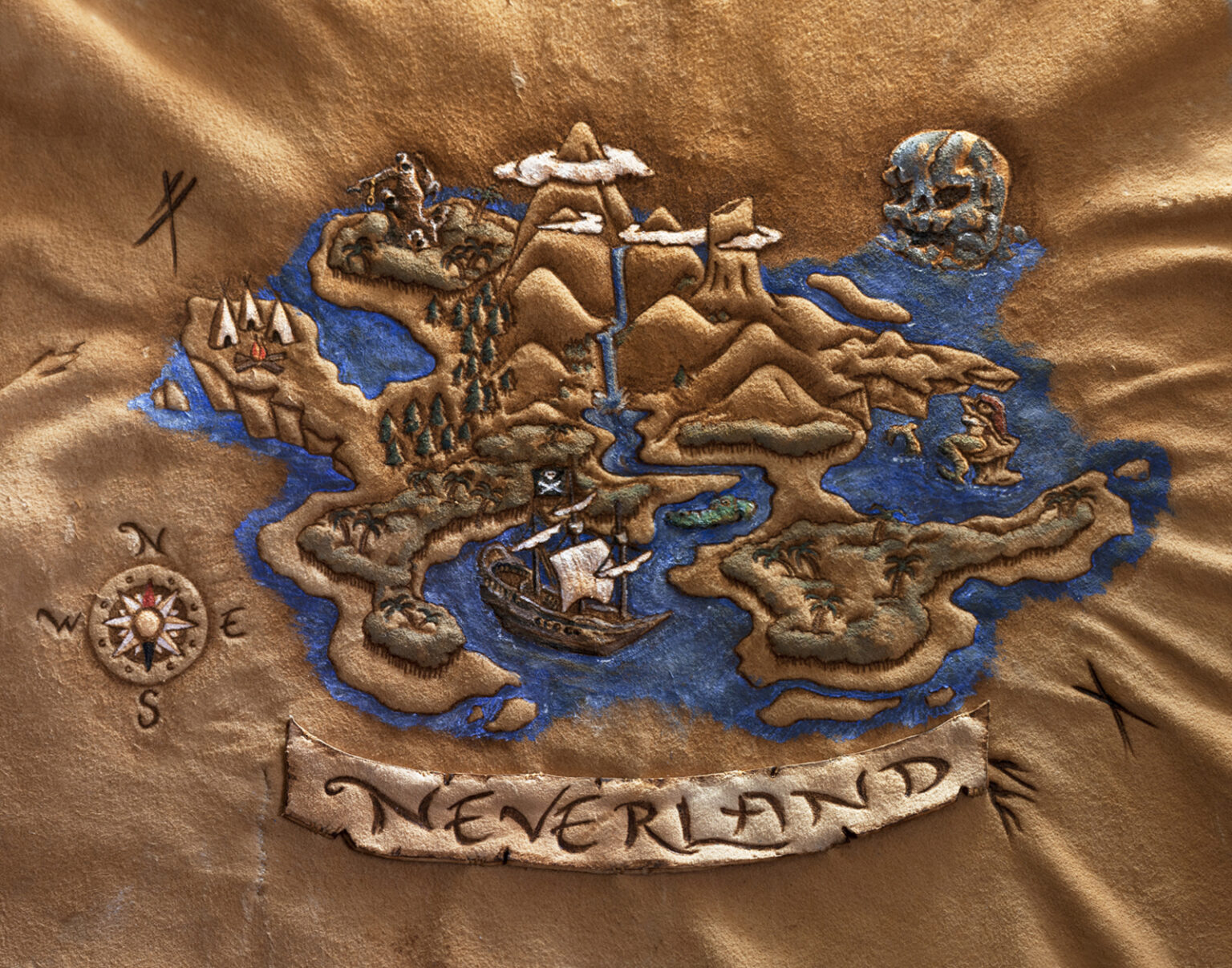 Peter Pan - Neverland Map Reproduction - Cave Geek Art
