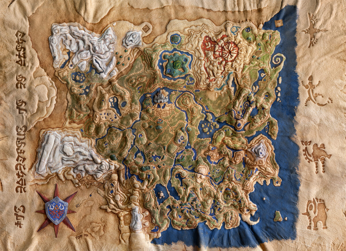 The Legend of Zelda - Breath of the Wild Map Reproduction - Cave Geek Art