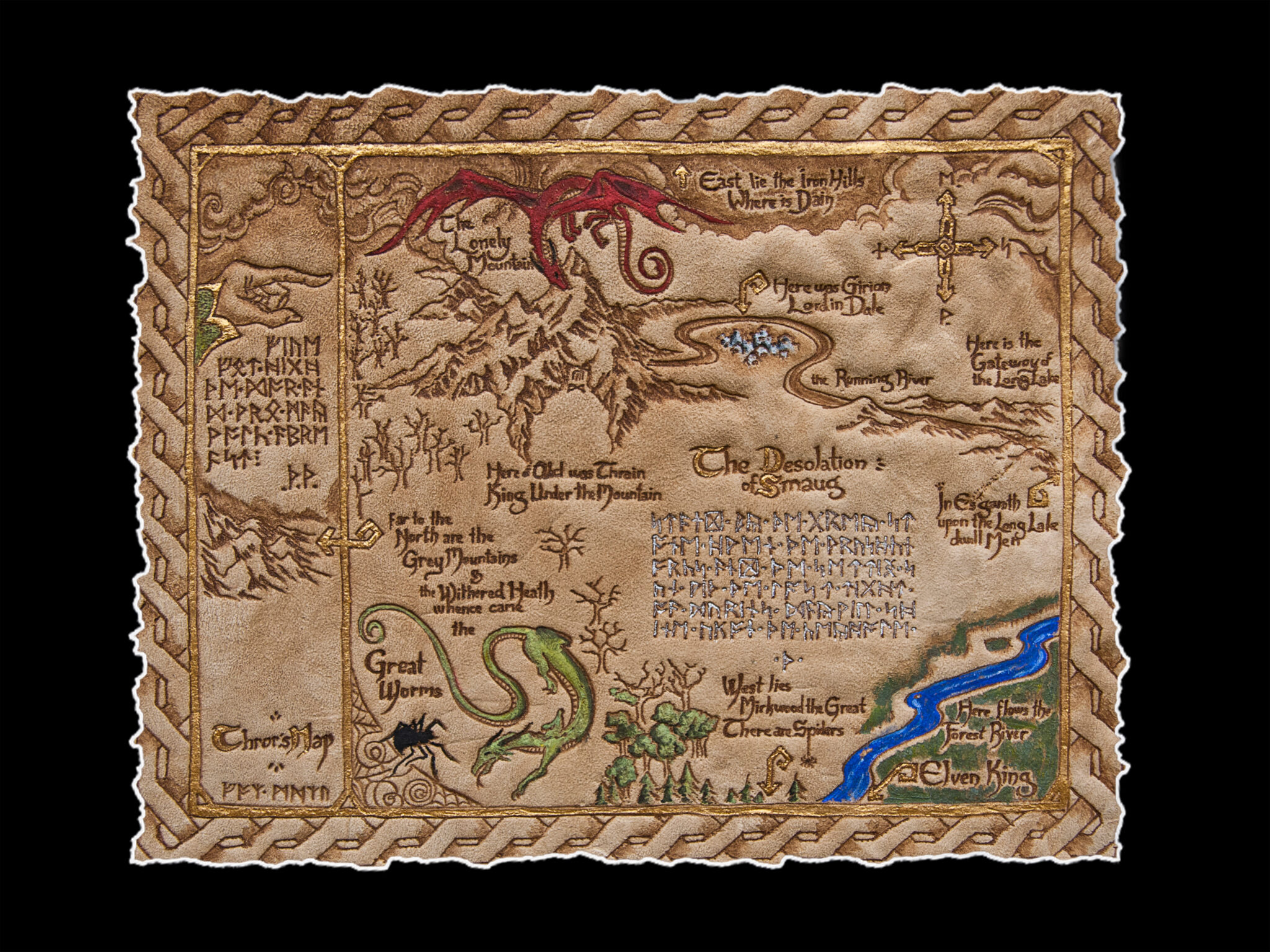 The Hobbit - Thror's Map Reproduction - Cave Geek Art