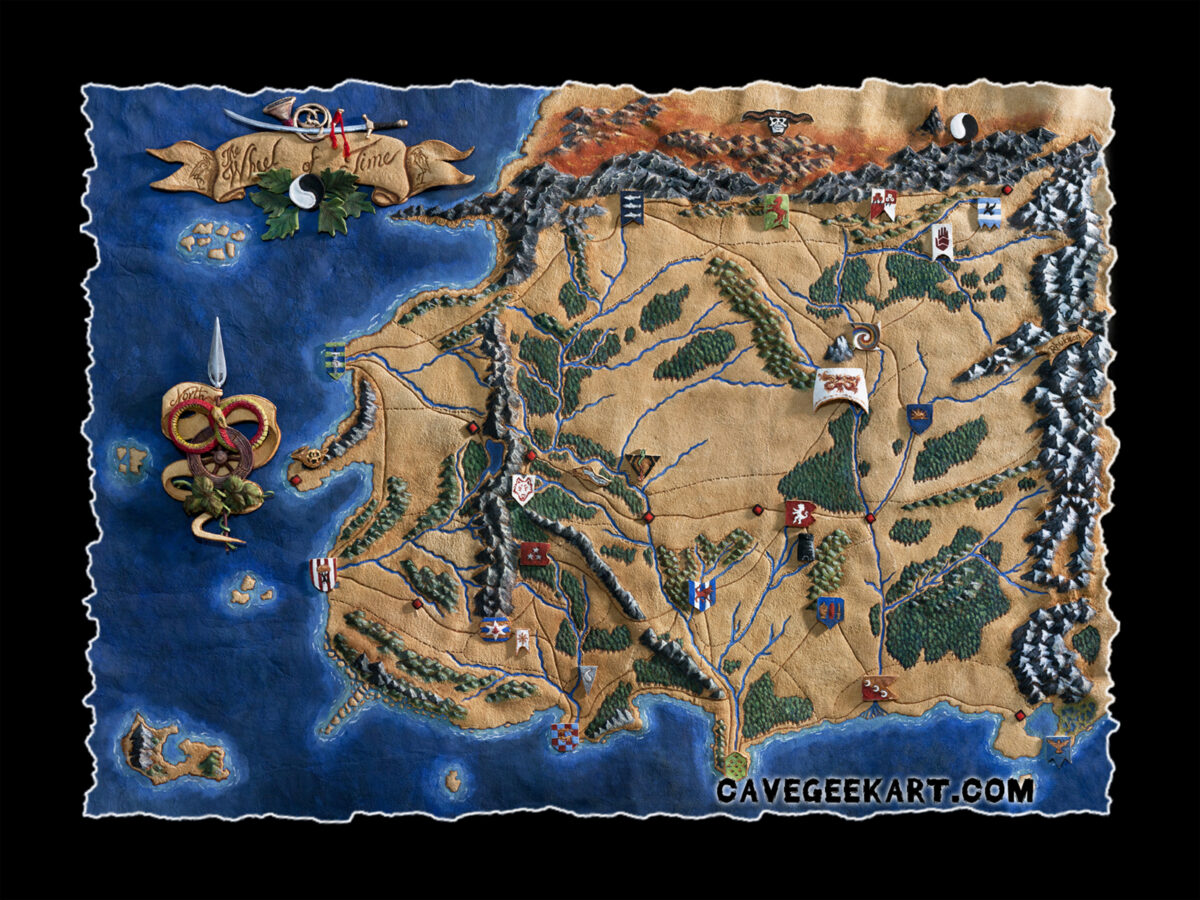 Wheel of Time World Map Reproduction - Cave Geek Art